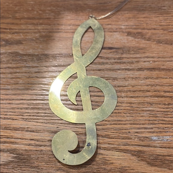 Accents | Flat Gold Treble Clef Ornament | Poshmark